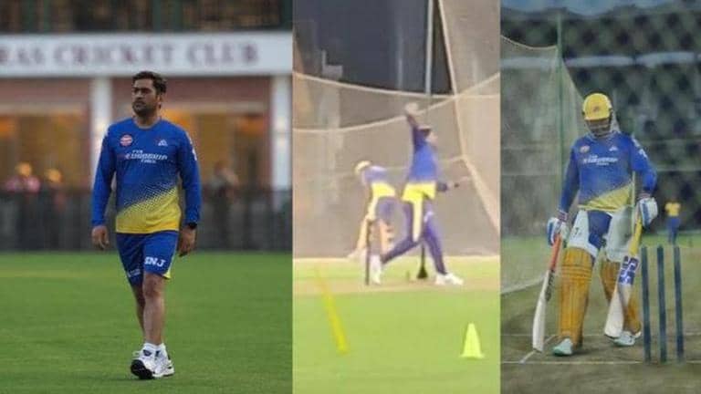 MS Dhoni rolls his arms in CSK practice and enthralls fans with massive ...