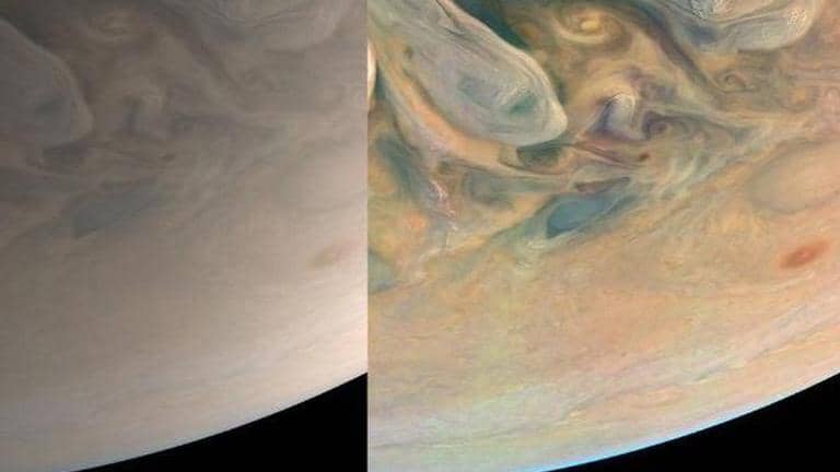 NASA's Juno probe showcases Jupiter's fascinating dust swirls in new ...