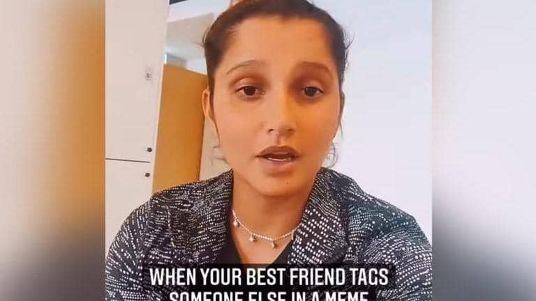 Video of Sania Mirza's reaction upon not being tagged in meme by best ...