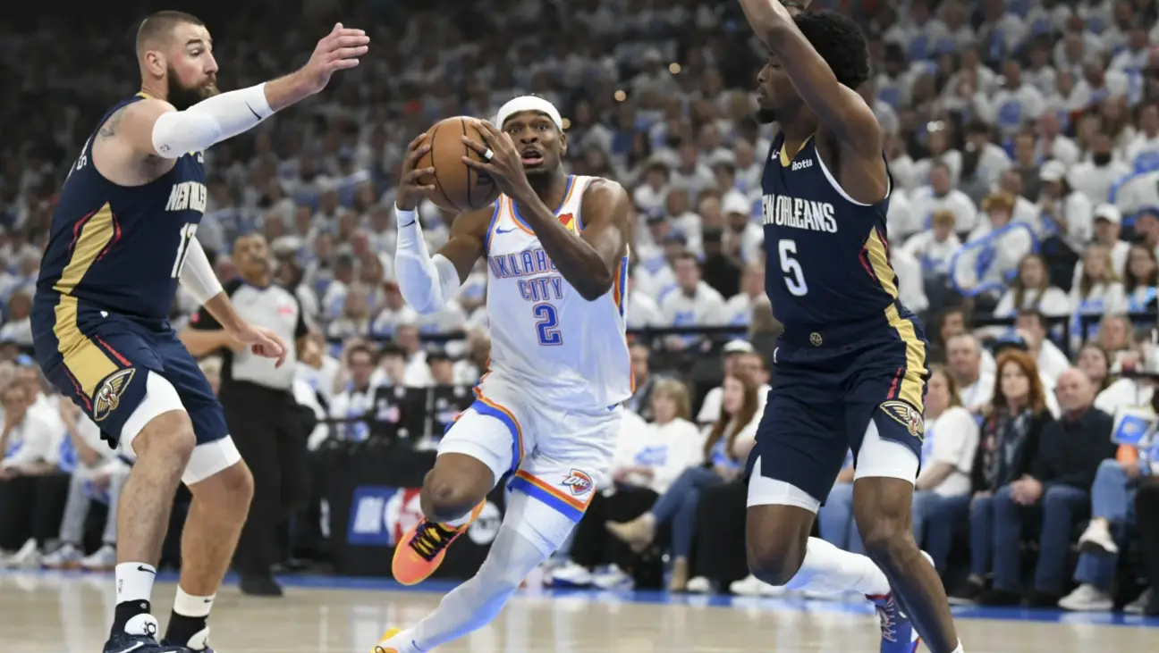Shai Gilgeous-Alexander scores 28 points as top-seeded Thunder edge Pelicans 94-92 in Game 1 ...