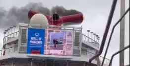 Carnival Cruise Funnel In Bahamas Catches Fire After Possible Lightning ...