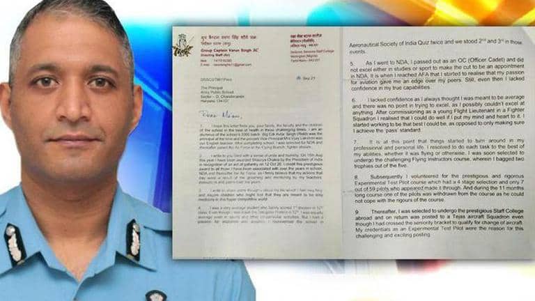 Group Captain Varun Singh's letter to schoolchildren has a message of ...