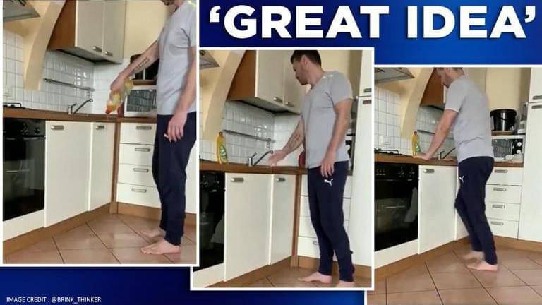 Man turns kitchen floor into makeshift treadmill amid COVID-19 lockdown ...