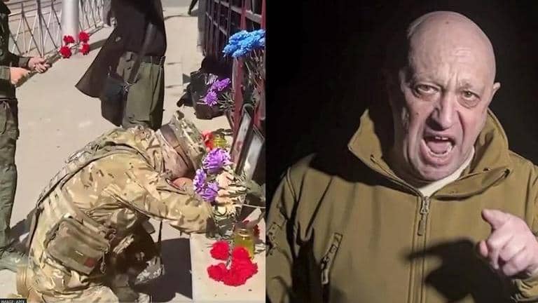 WATCH: Wagner troops mourn as memorial laid for Prigozhin amid reports ...