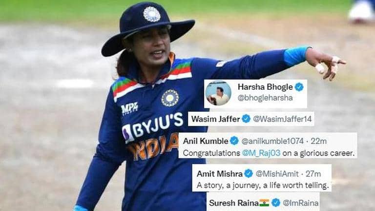 Cricket fraternity reacts to Mithali Raj's retirement; 'A role model ...