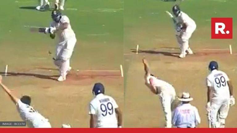 IND vs AUS: Rohit Sharma plays his trademark pull shot for a 6 against ... IND vs AUS: Rohit Sharma plays his trademark pull shot for a 6 against ...
