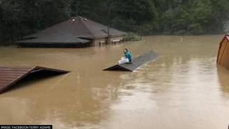 US: Teenager rescues dog by swimming to rooftop amid flood; her father ...