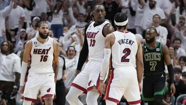 NBA Playoffs: Heat roll past Celtics 128-102, take 3-0 lead in Eastern Conference finals ...