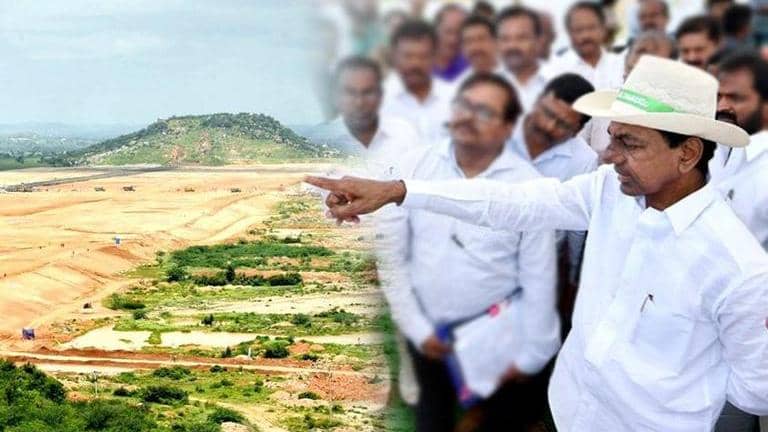 Chandrashekhar Rao inspects work of Karivena reservoir project ...