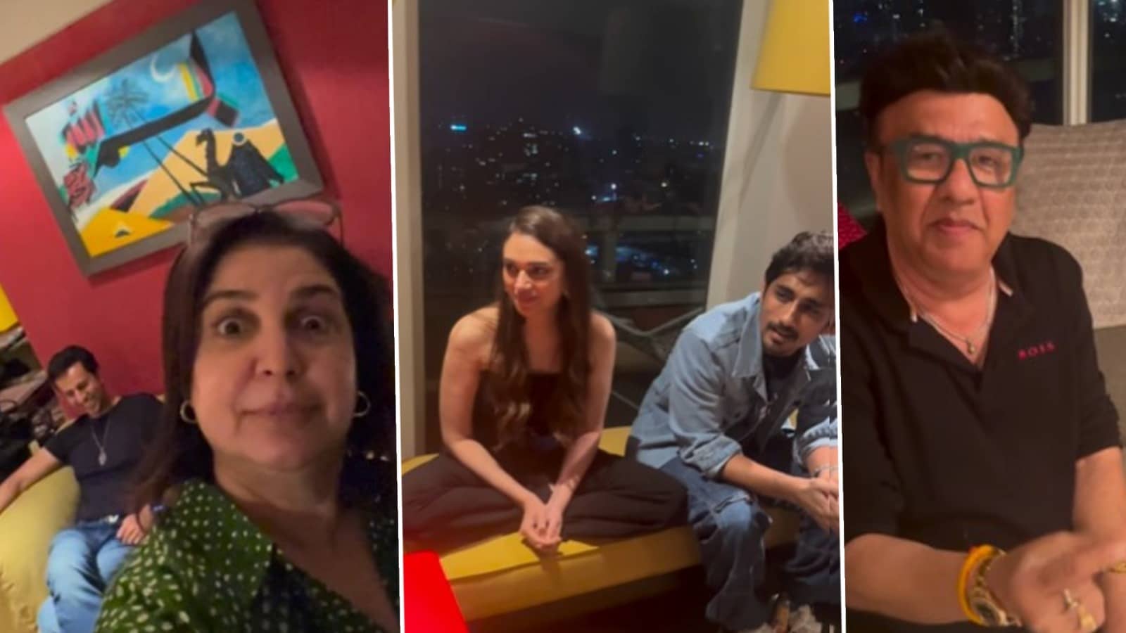 Farah Khan Hosts Musical Night, Aditi-Siddharth, Rajkummar, Sonu Nigam ...