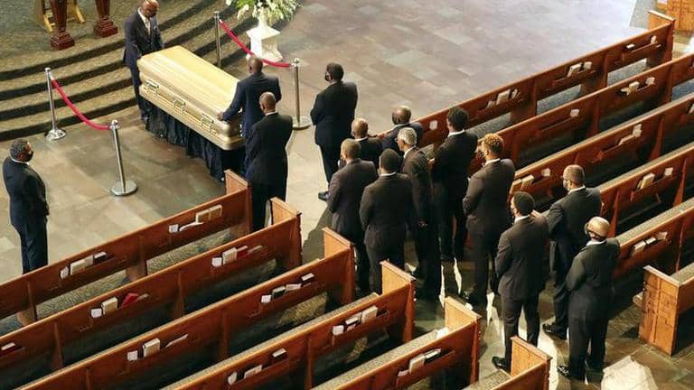 US: Mourners gather outside of Brooks funeral service- Republic World