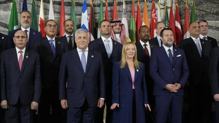 Italian PM Georgia Meloni opens conference that aims to stanch flows of ...
