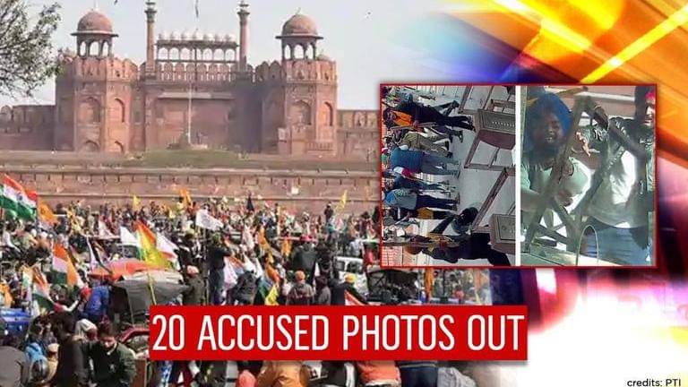 Delhi Police releases photos of 20 accused involved in Red Fort breach ...