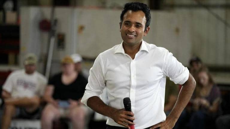 Indian American presidential candidate Vivek Ramaswamy pitches for ...