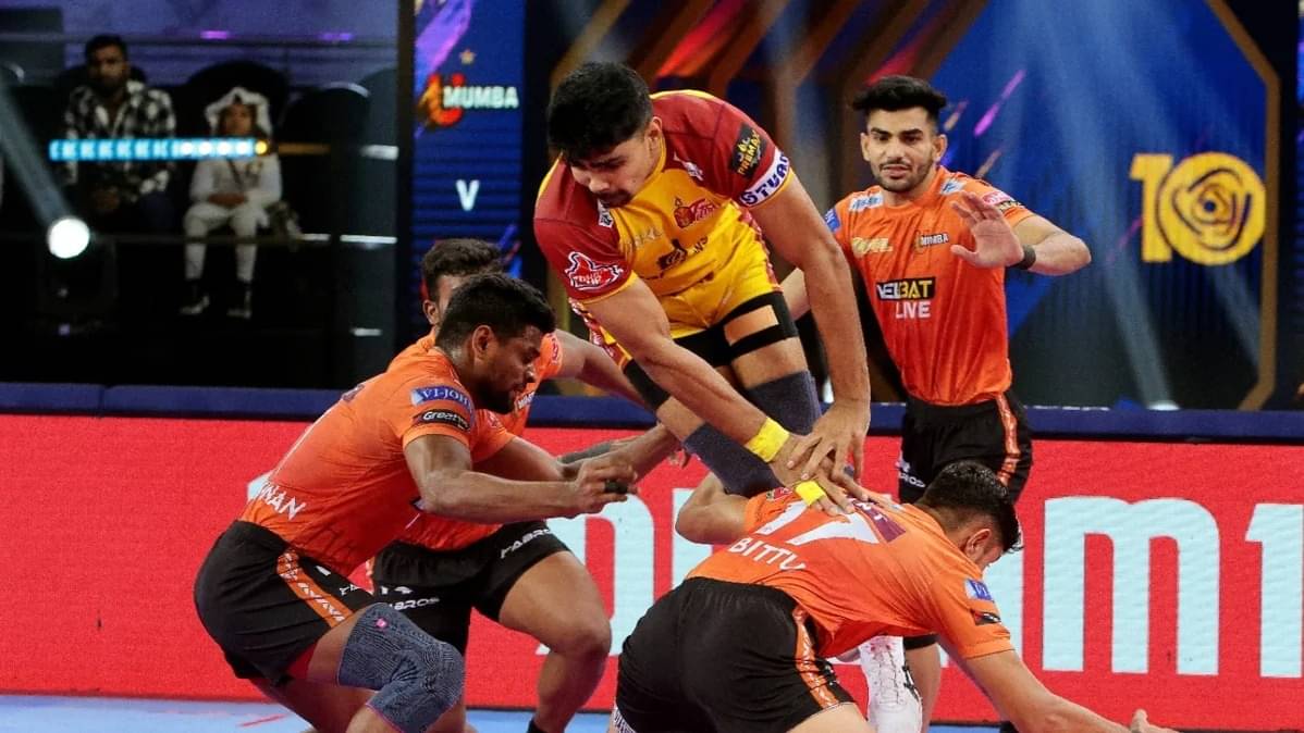 PKL: Pawan Sehrawat's four-point Super Raid steers Telugu Titans to thrilling tie with U Mumba ...