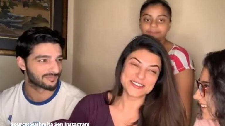 Sushmita Sens Insta Live Session Makes Rohman Shawl To Reveal Their