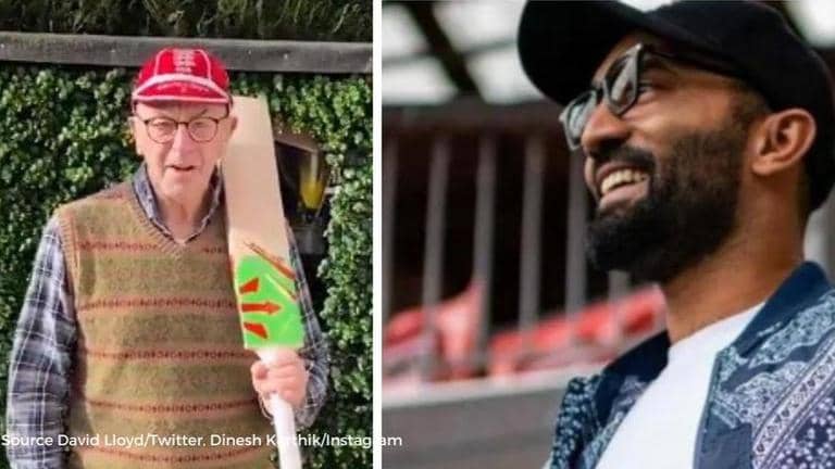 David Lloyd poses in Jawaharlal Nehru suit as Dinesh Karthik responds ...